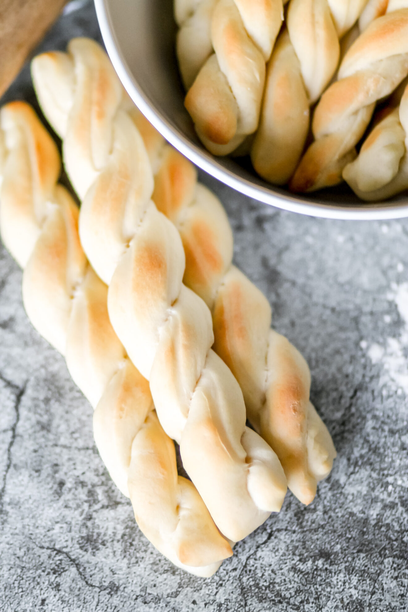 Fluffy Homemade Breadstick Twists - Genuinely Jana