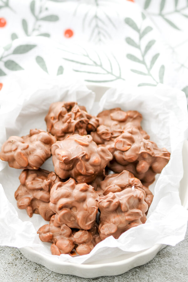 Homemade Chocolate Peanut Clusters - Genuinely Jana