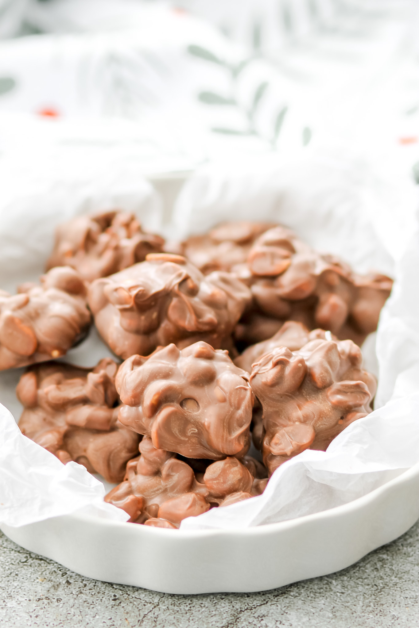 Homemade Chocolate Peanut Clusters - Genuinely Jana