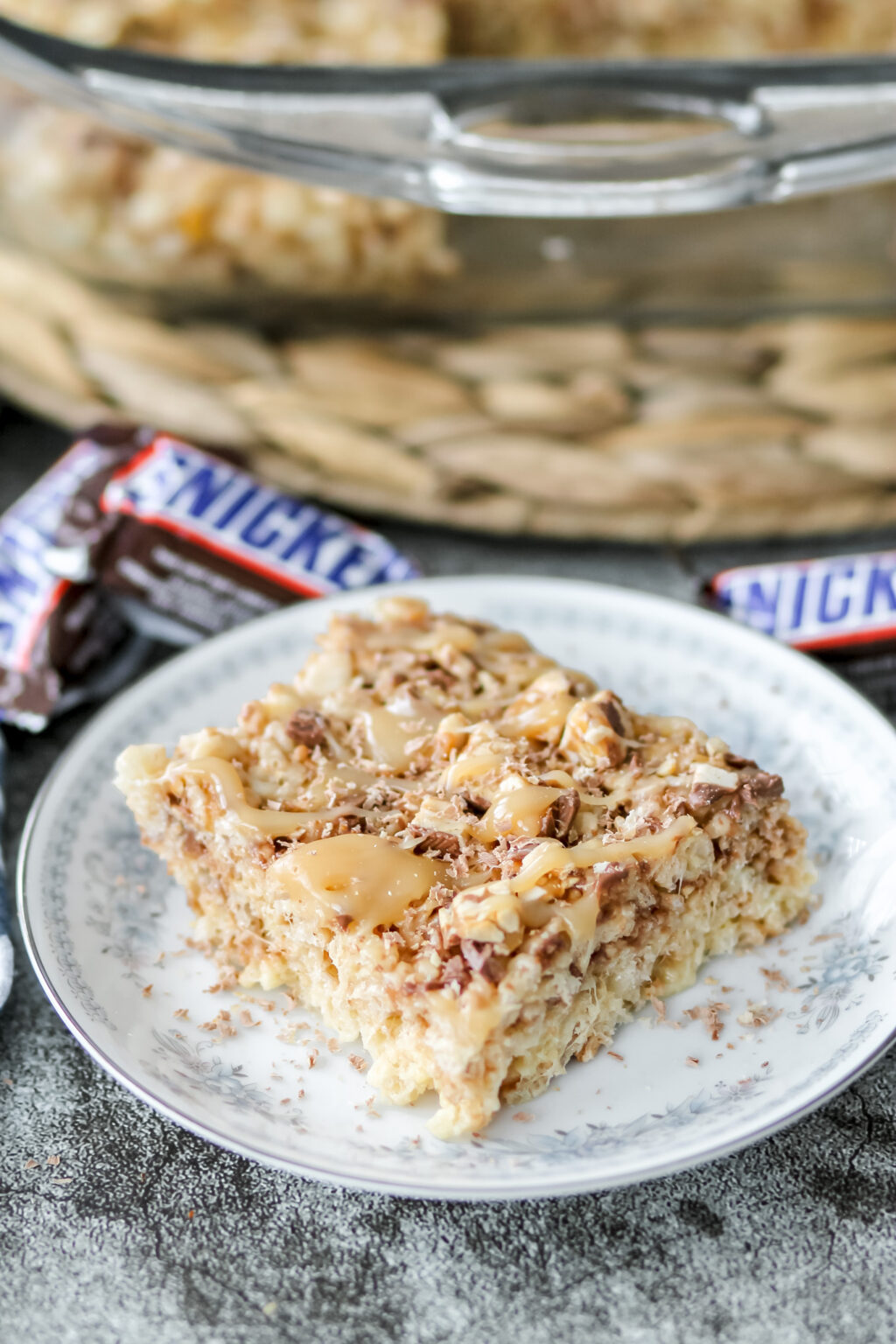 Snickers Rice Krispie Treats - Genuinely Jana